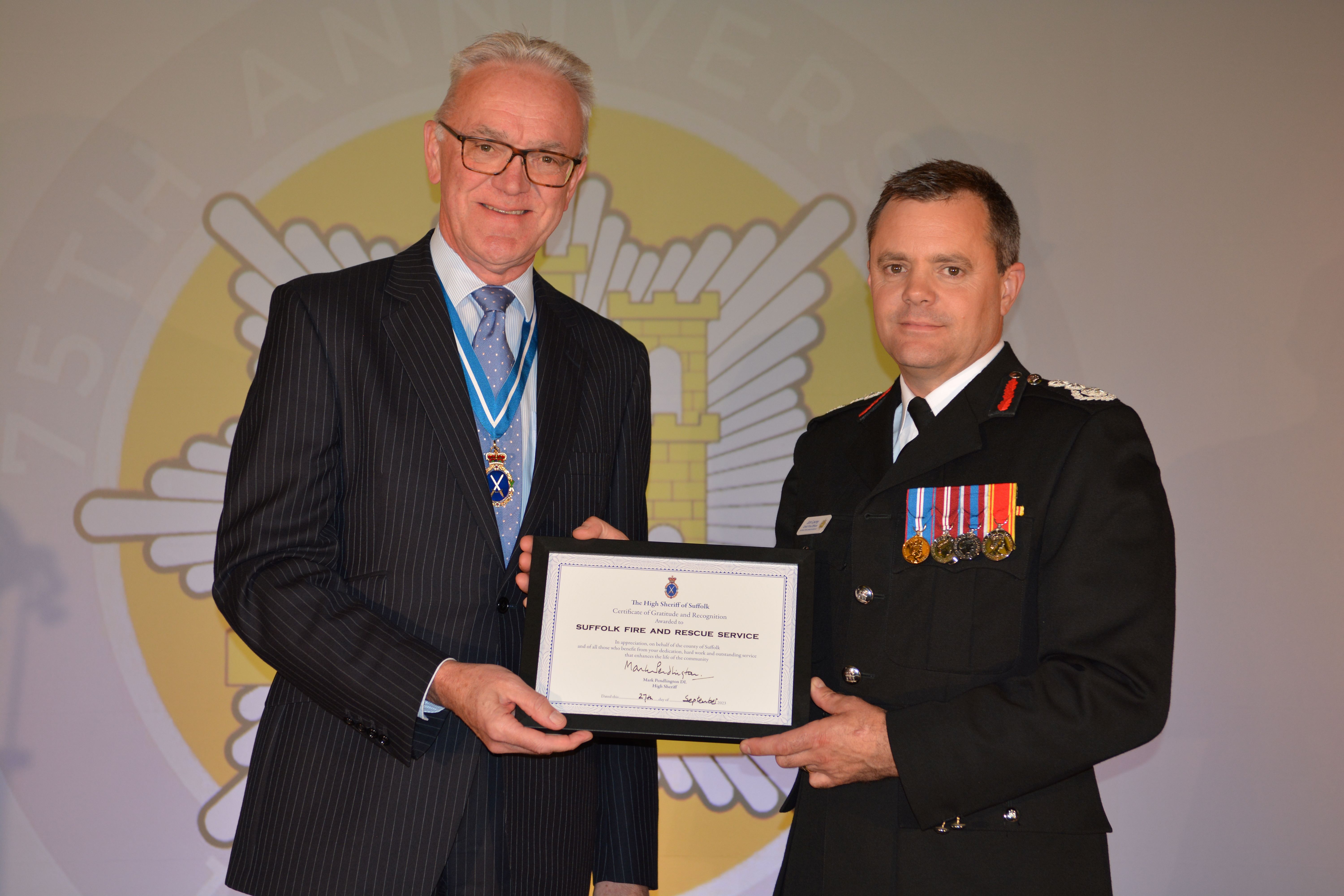 Suffolk Fire and Rescue Service honours its heroes - Suffolk County Council